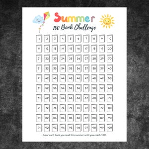 Summer Reading Log for Kids, Summer Reading Challenge Printables, Kids ...