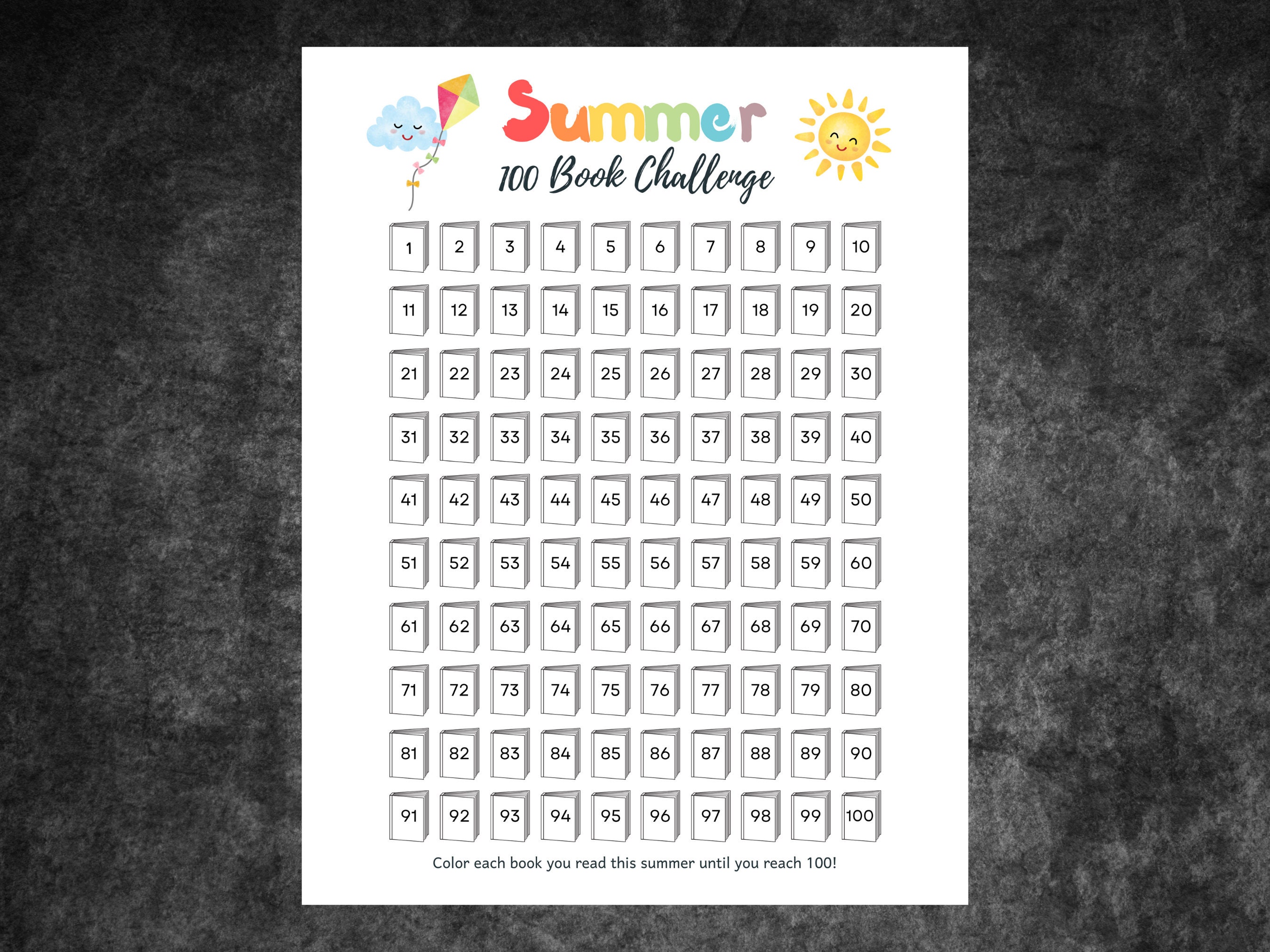 Summer Reading Log for Kids, Summer Reading Challenge Printables, Kids ...