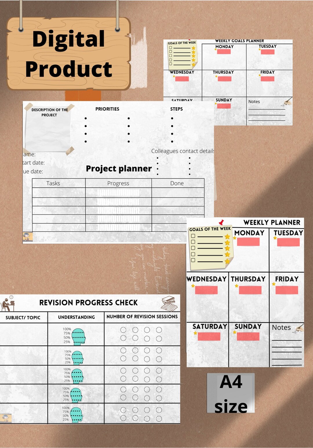 2022 Digital Project / Exam Planner | Student Prep Kit for Exam ...