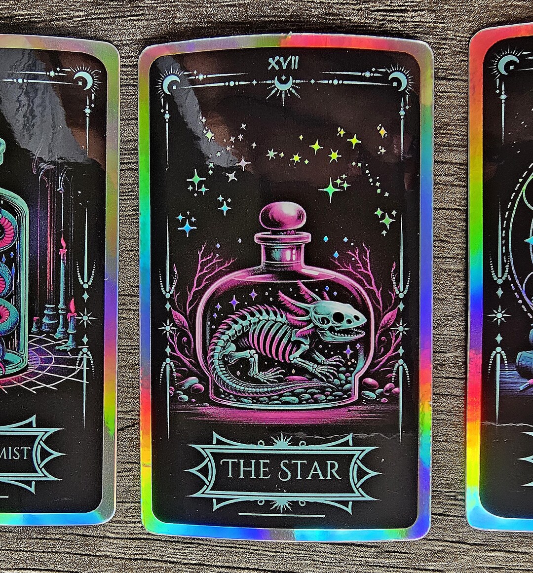 BUY 3 GET 1 FREE!!! Art & Oddities Tarot Card Holographic Stickers- (2 ...