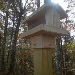 Bird Feeder Post Mount, Spruce, Bird Feeder Mount, Bird House Post ...