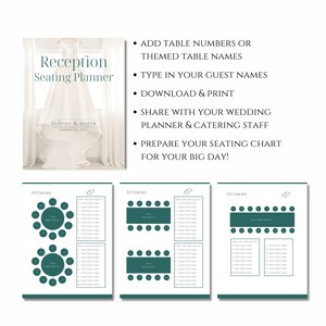 Editable Wedding Seating Chart Planner: Canva Template (digital Download) - Etsy
