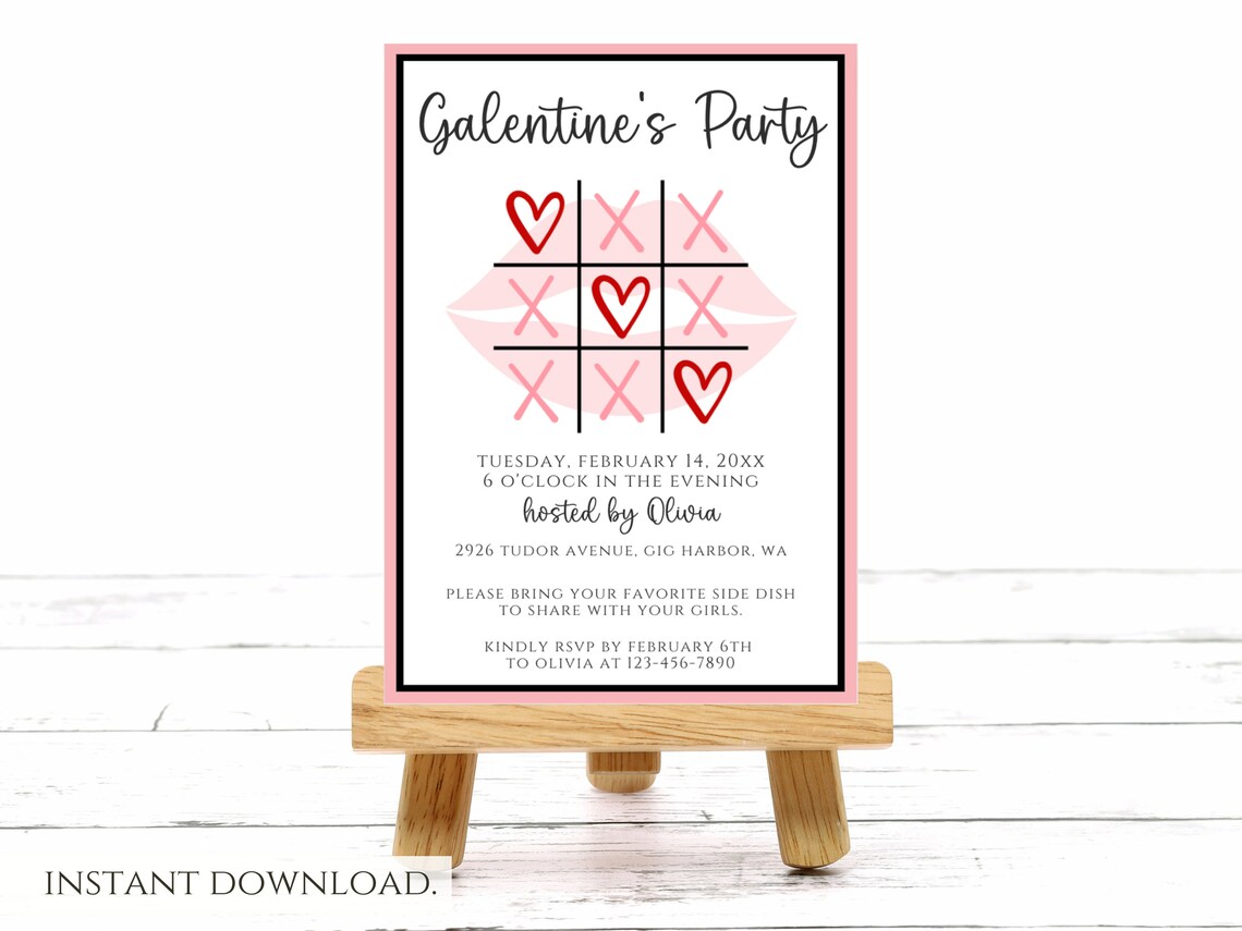 Galentine Invitation Galentines Day Invite Galentines Party - Etsy