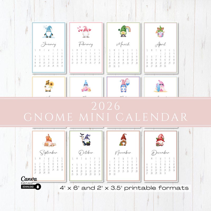 2026 Gnome Calendars - Etsy