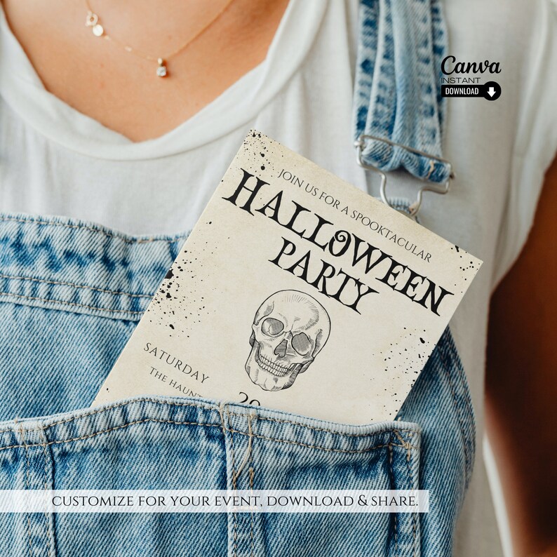 Editable Halloween Party Invitation Printable Halloween Party - Etsy
