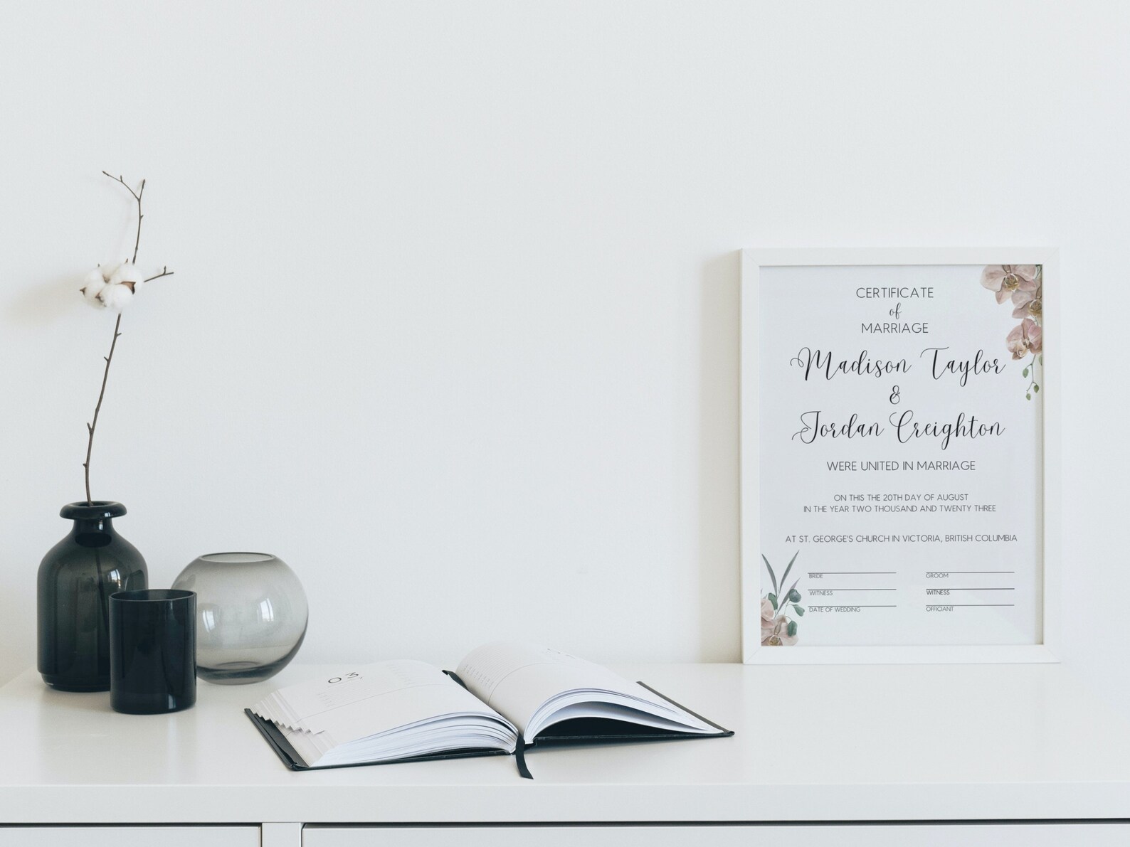 Editable Wedding Certificate Template Marriage Certificate - Etsy