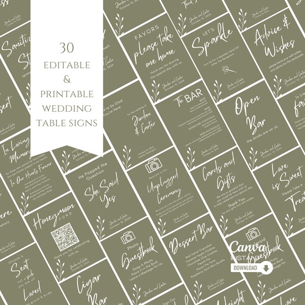 Wedding Sign Bundle - Etsy