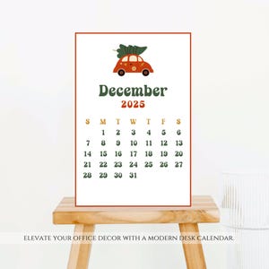 2025 Groovy Mini Desk Calendar, Printable Retro Desk Calendar, Monthly ...