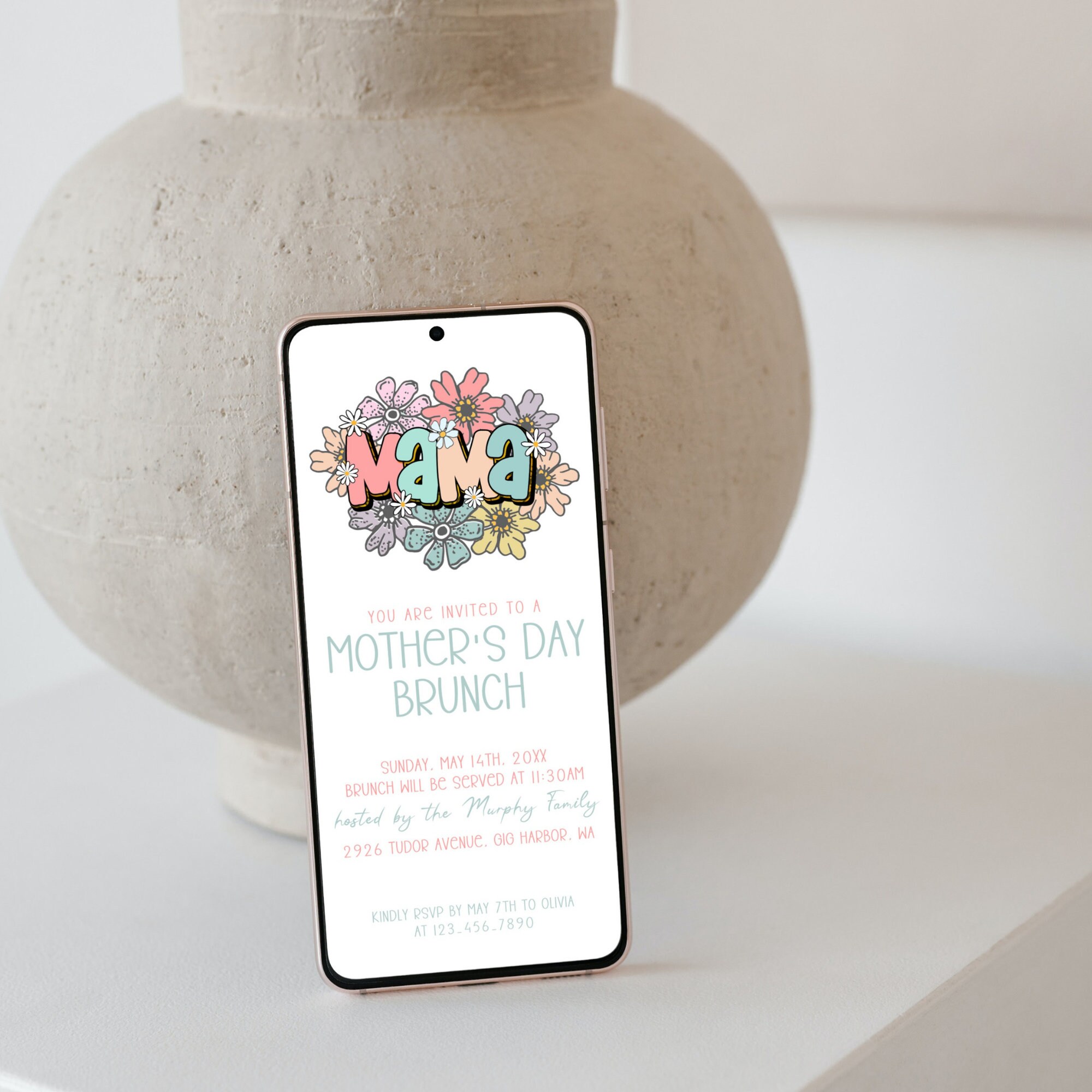 Editable Mothers Day Brunch Invitation Printable Mother's - Etsy