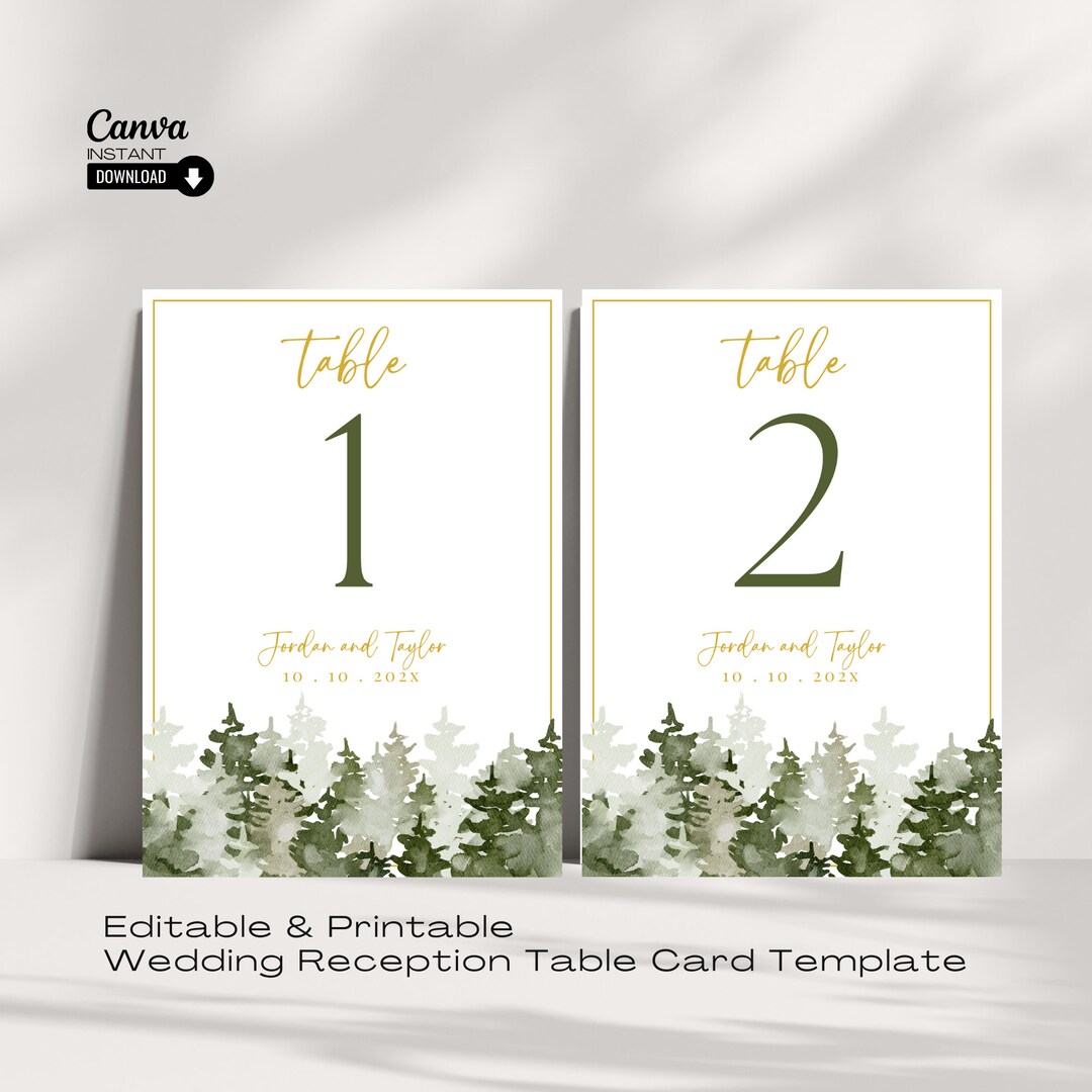 Editable Table Numbers, Wedding Table Numbers, Table Numbers, Wedding ...