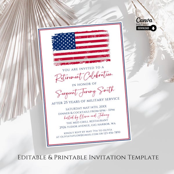 Air Force Retirement Invitation - Etsy