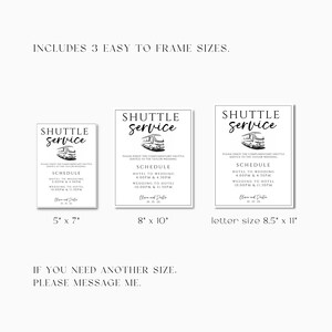Wedding Shuttle Service Sign Template: Editable Printable (canva) - Etsy