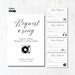 Editable Song Request Cards Template, Minimalist Wedding Song Request ...