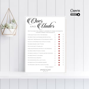 Editable Minimalist Bridal Shower Game, Printable Modern Bridal Trivia ...