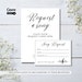 Editable Song Request Cards Template, Minimalist Wedding Song Request ...