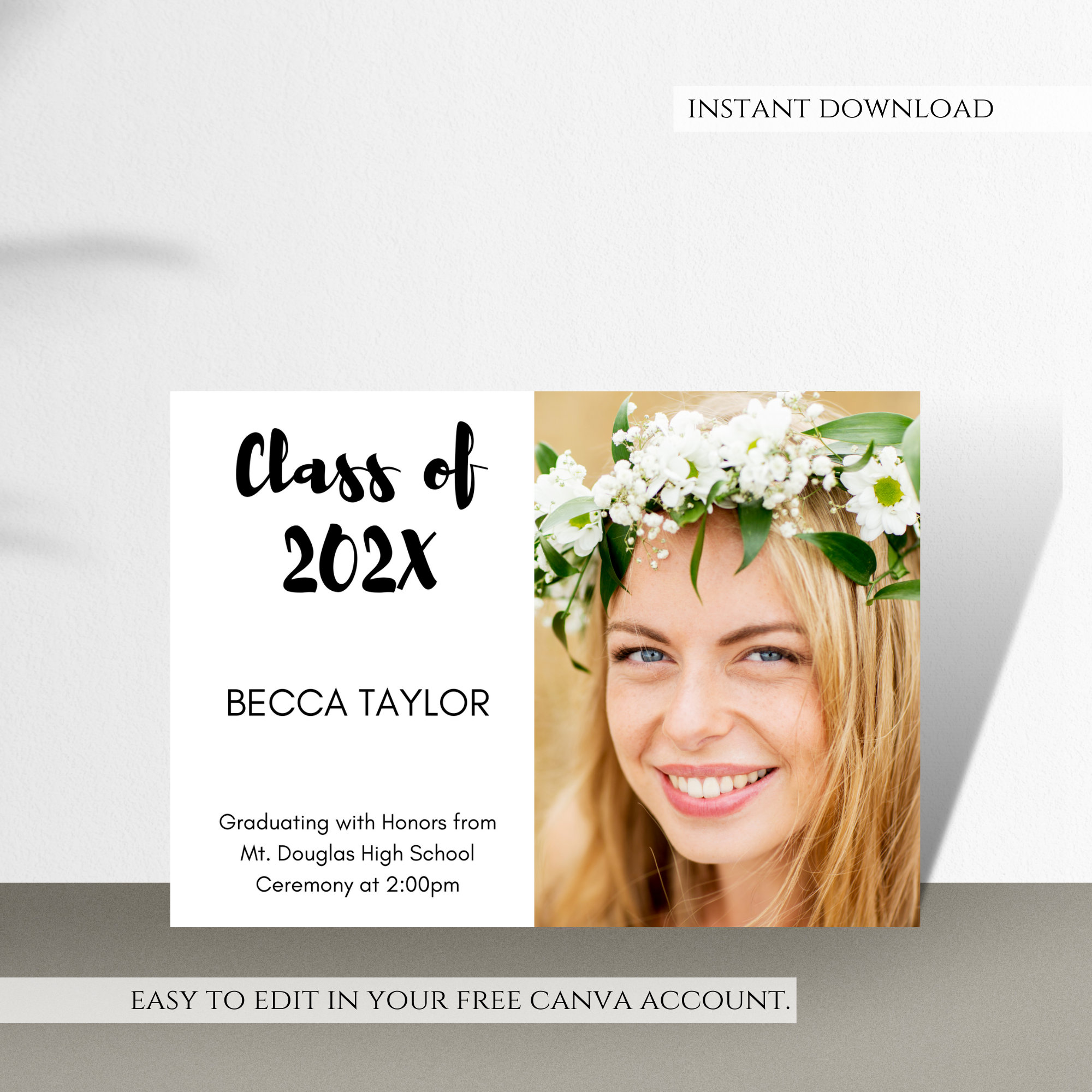 Editable Graduation Party Invitation Printable Graduation - Etsy