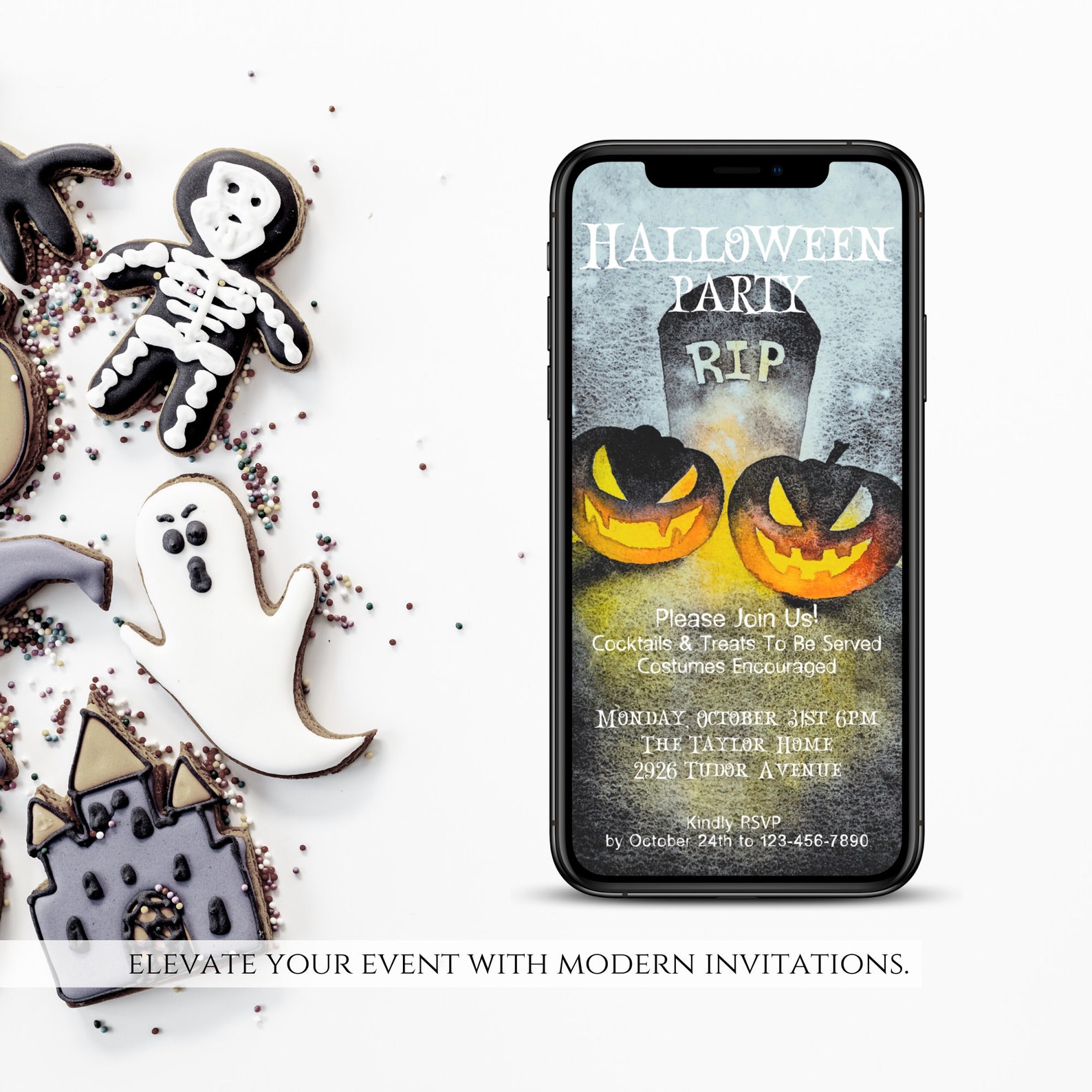 Editable Halloween Party Invitation Printable Halloween Party - Etsy