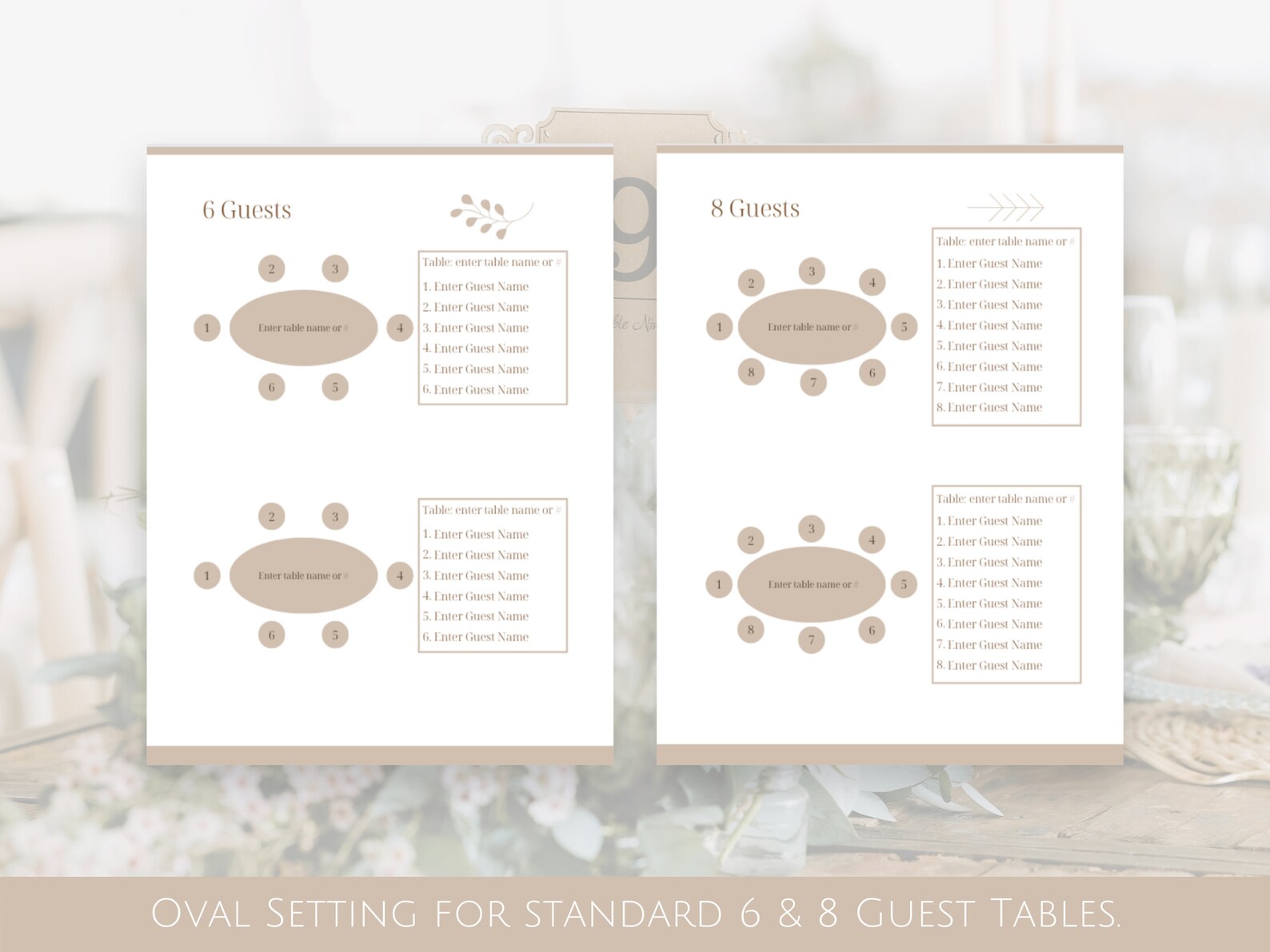 Editable Wedding Seating Chart Planner Printable Seating | Etsy