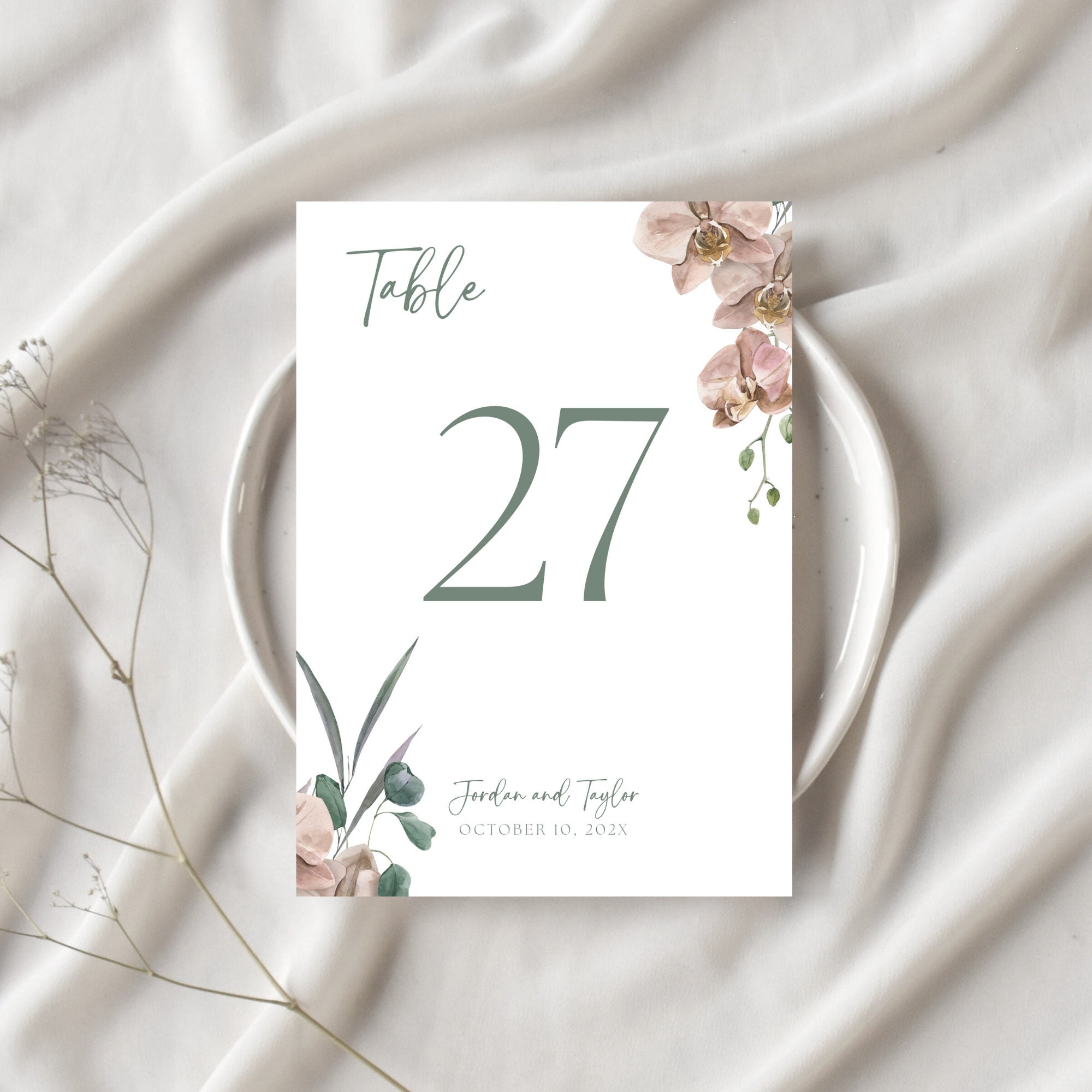 Editable Table Numbers, Wedding Table Numbers, Table Numbers, Wedding ...
