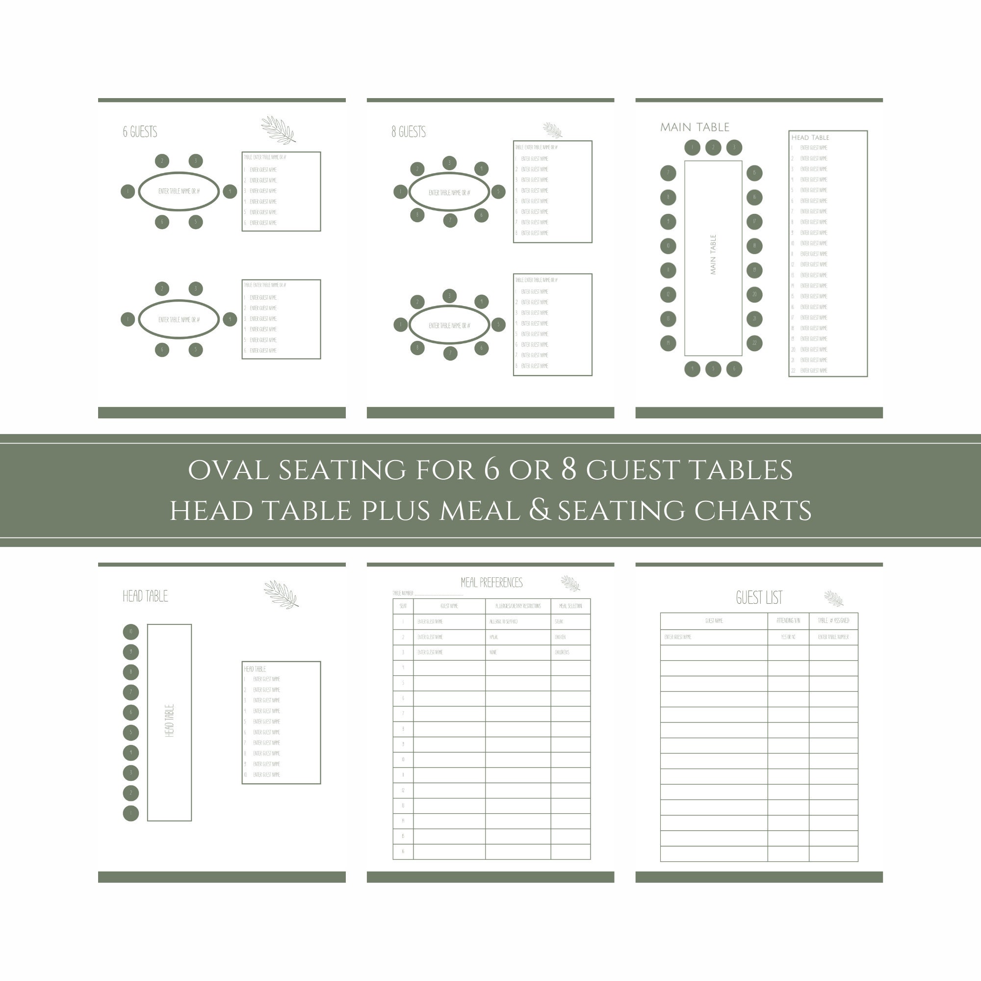 Editable Wedding Seating Chart Planner, Printable Seating Plan, Seating ...