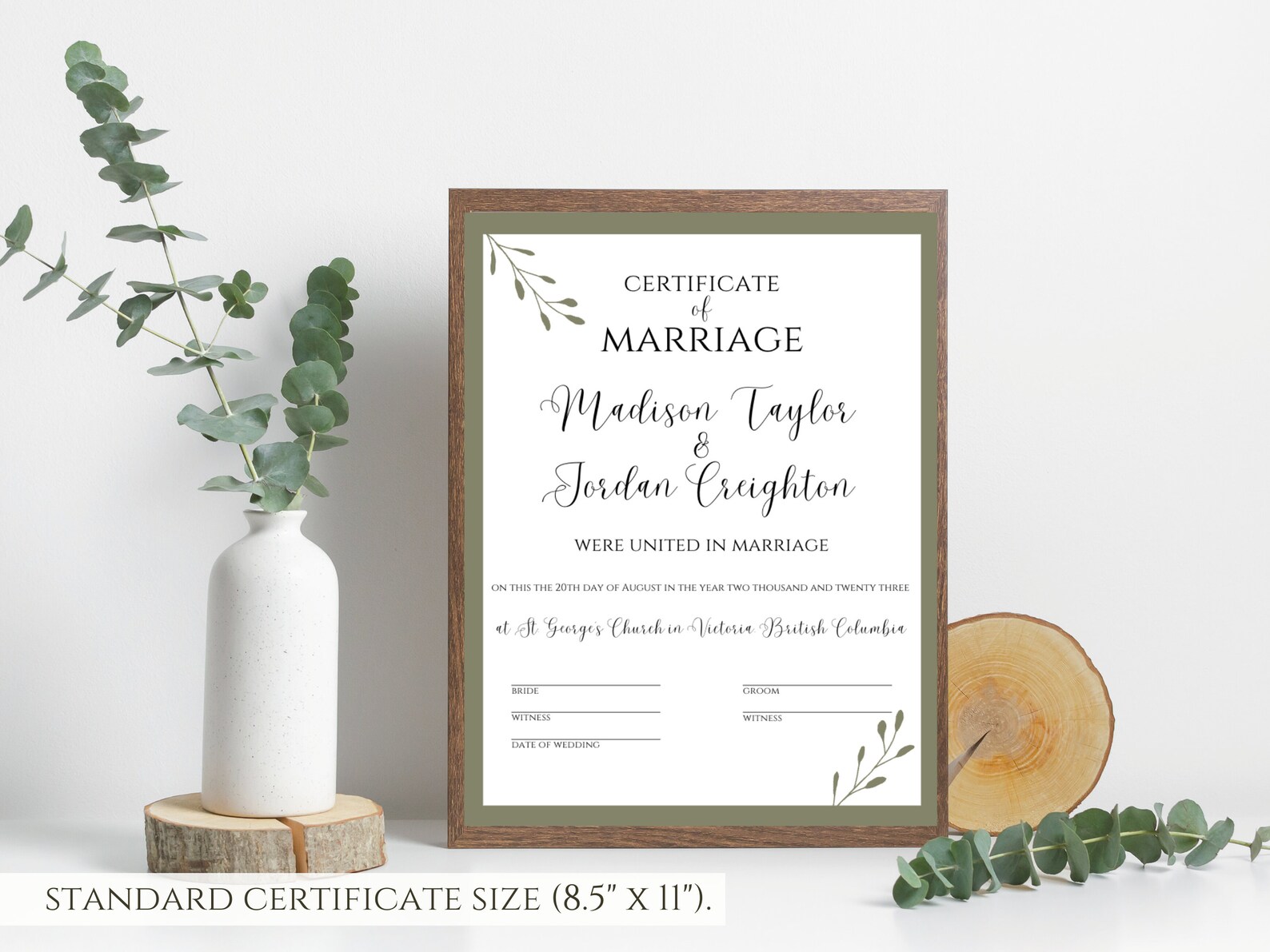 Editable Wedding Certificate Template Marriage Certificate - Etsy