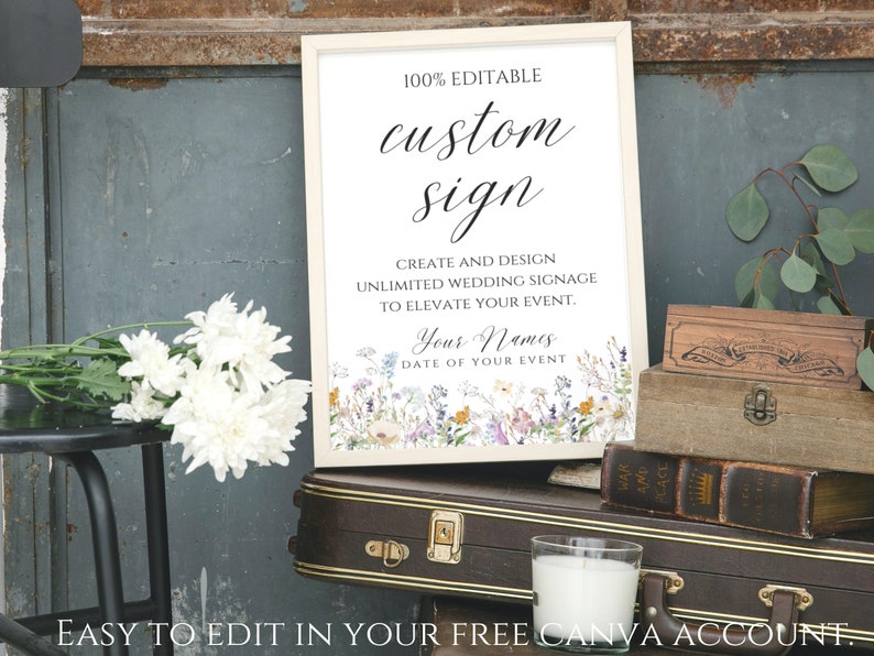 Editable Wedding Table Sign Template Minimalist Wedding Table - Etsy