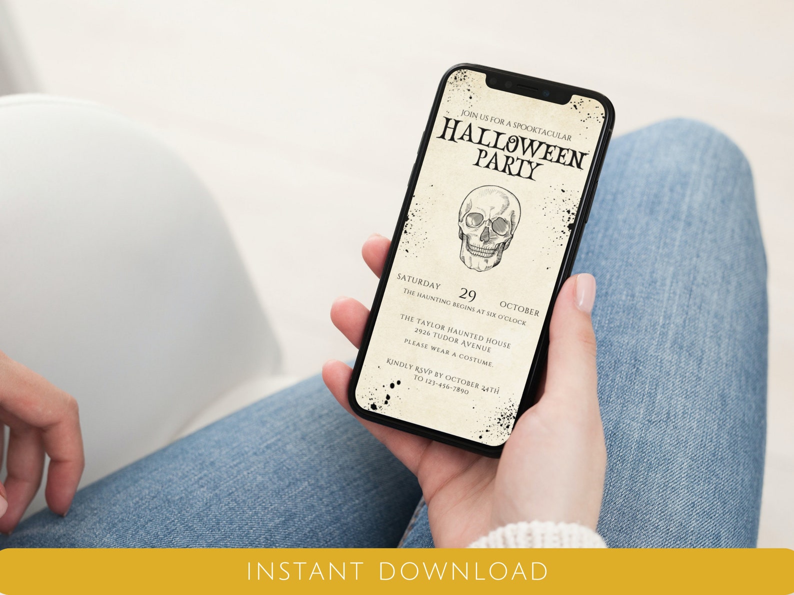 Editable Halloween Party Invitation Printable Halloween Party - Etsy