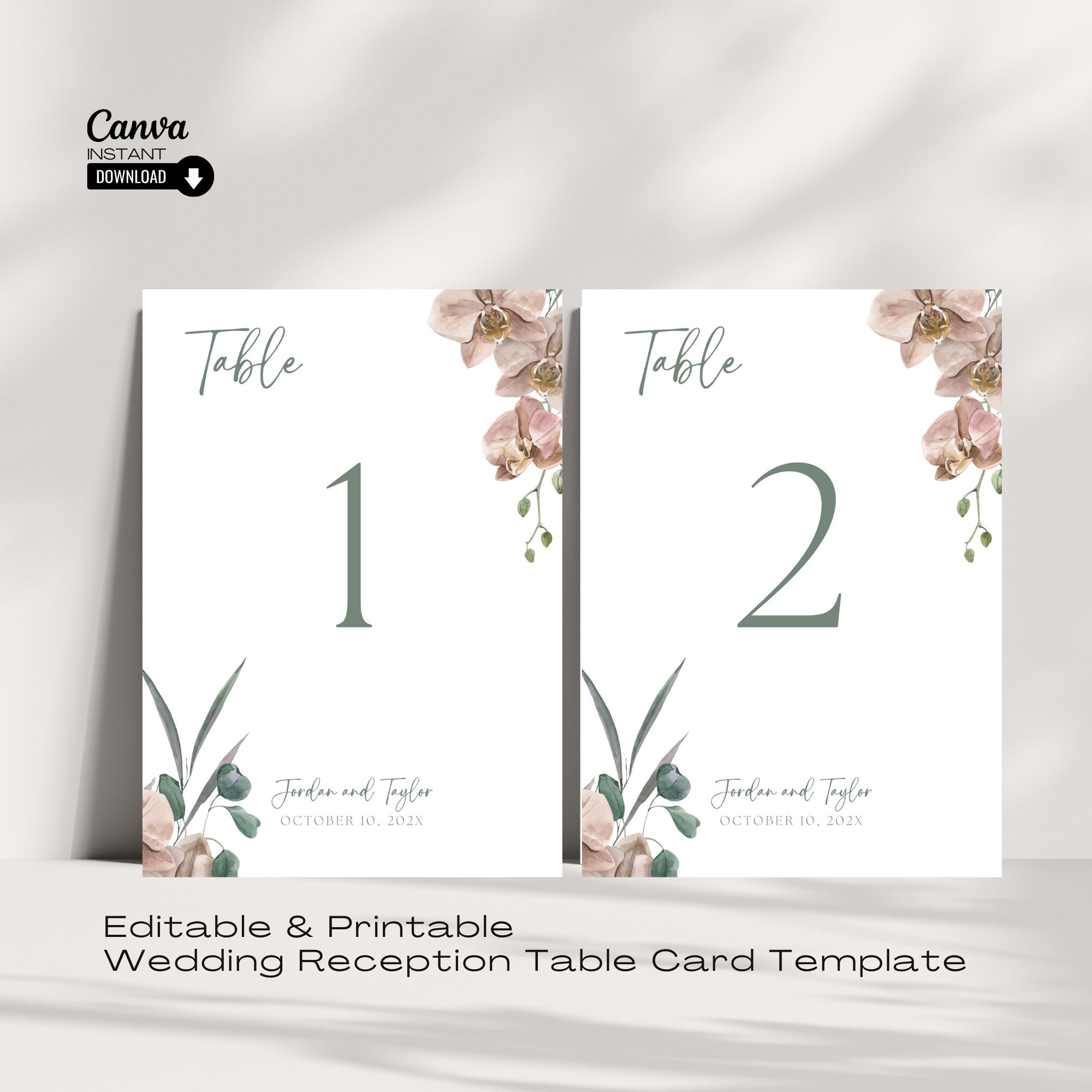 Editable Table Numbers, Wedding Table Numbers, Table Numbers, Wedding ...
