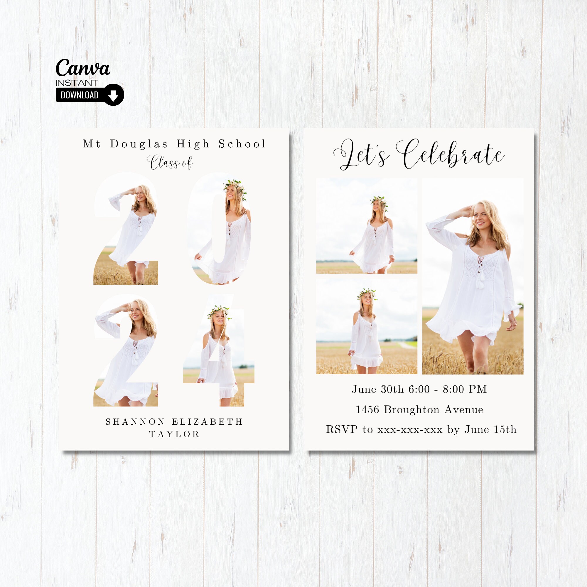 Editable Graduation Party Invitation Printable Graduation - Etsy