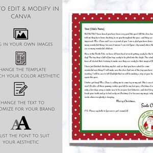 Editable Santa Letter Template Letter From Santa Template - Etsy