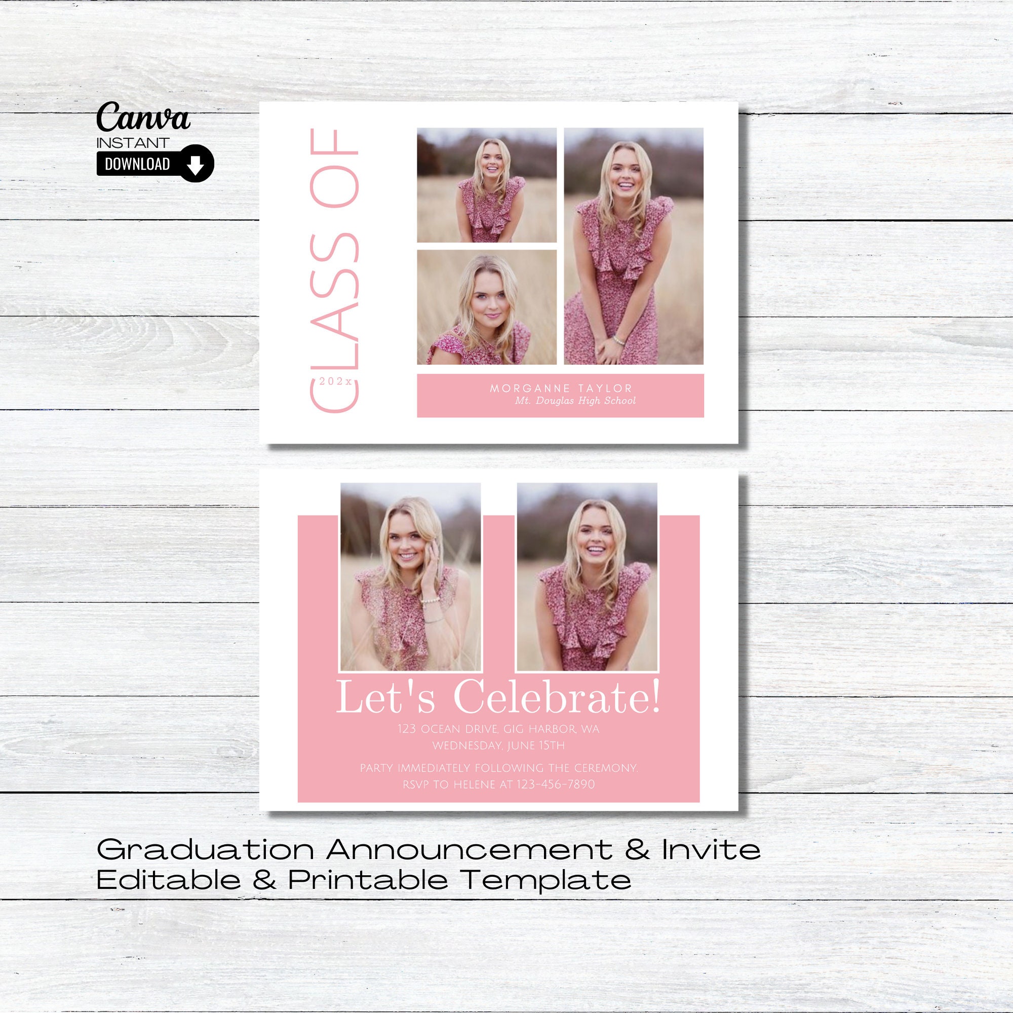 Editable Graduation Party Invitation Printable Graduation - Etsy