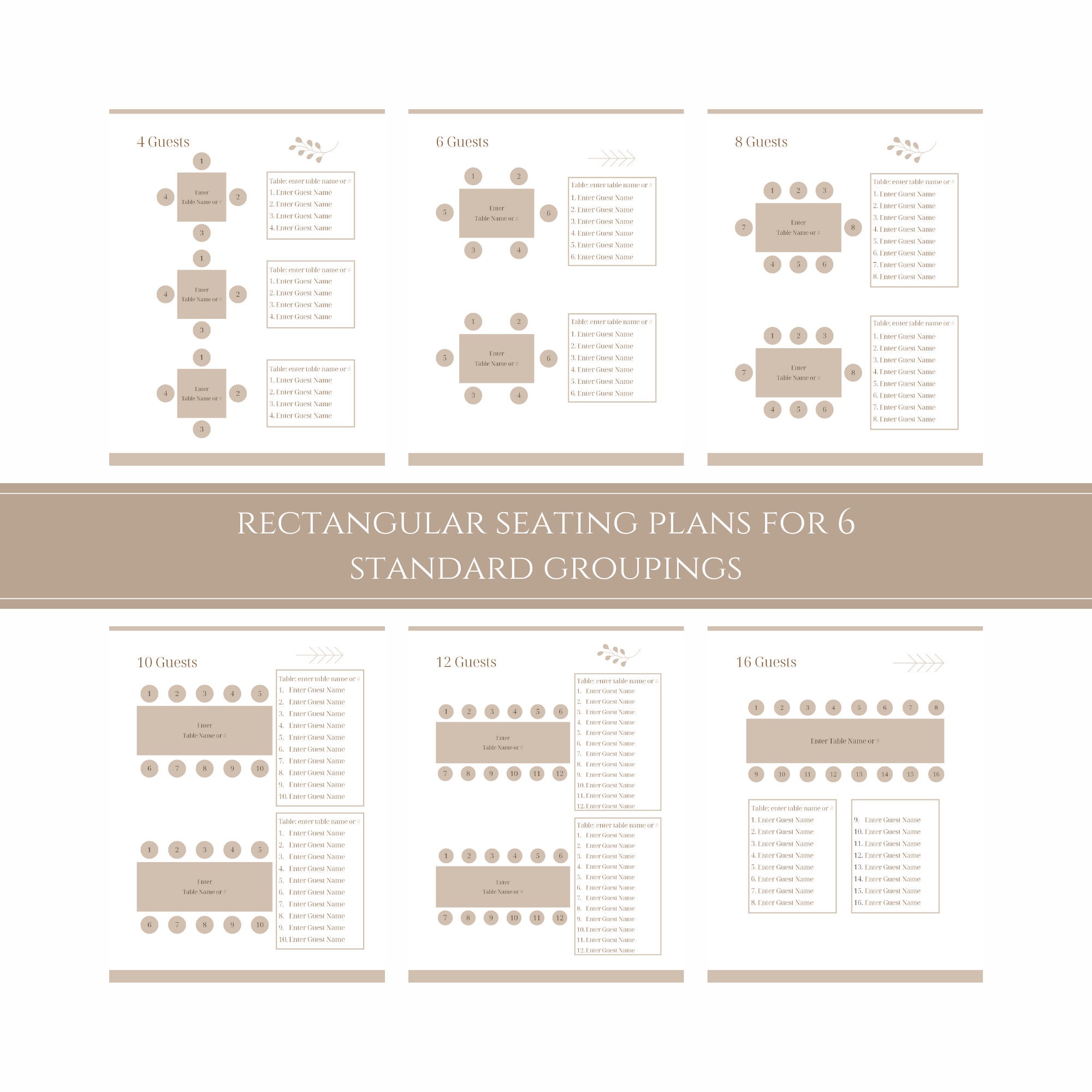 Editable Wedding Seating Chart Planner, Printable Seating Plan, Seating ...