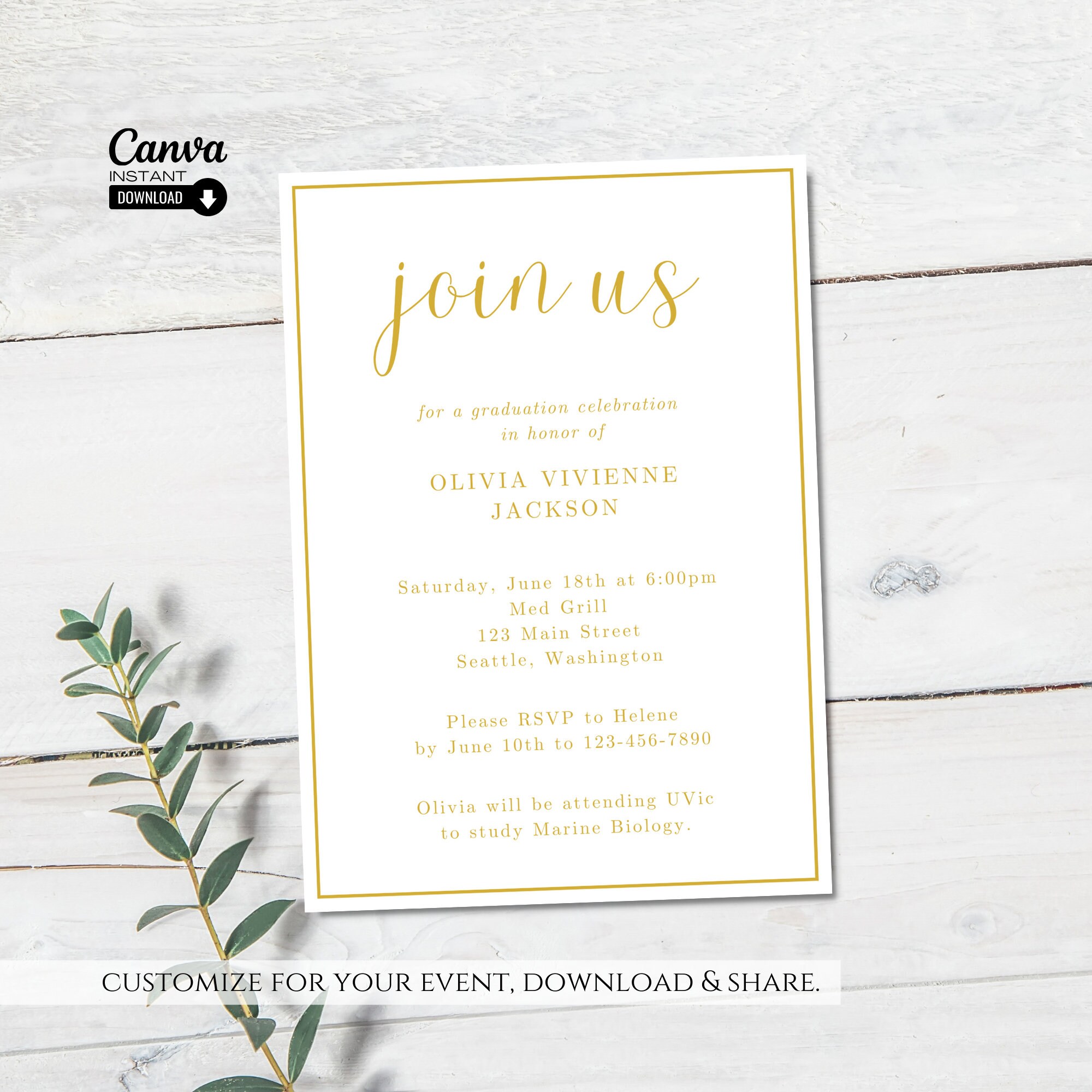Editable Graduation Party Invitation Printable Graduation - Etsy