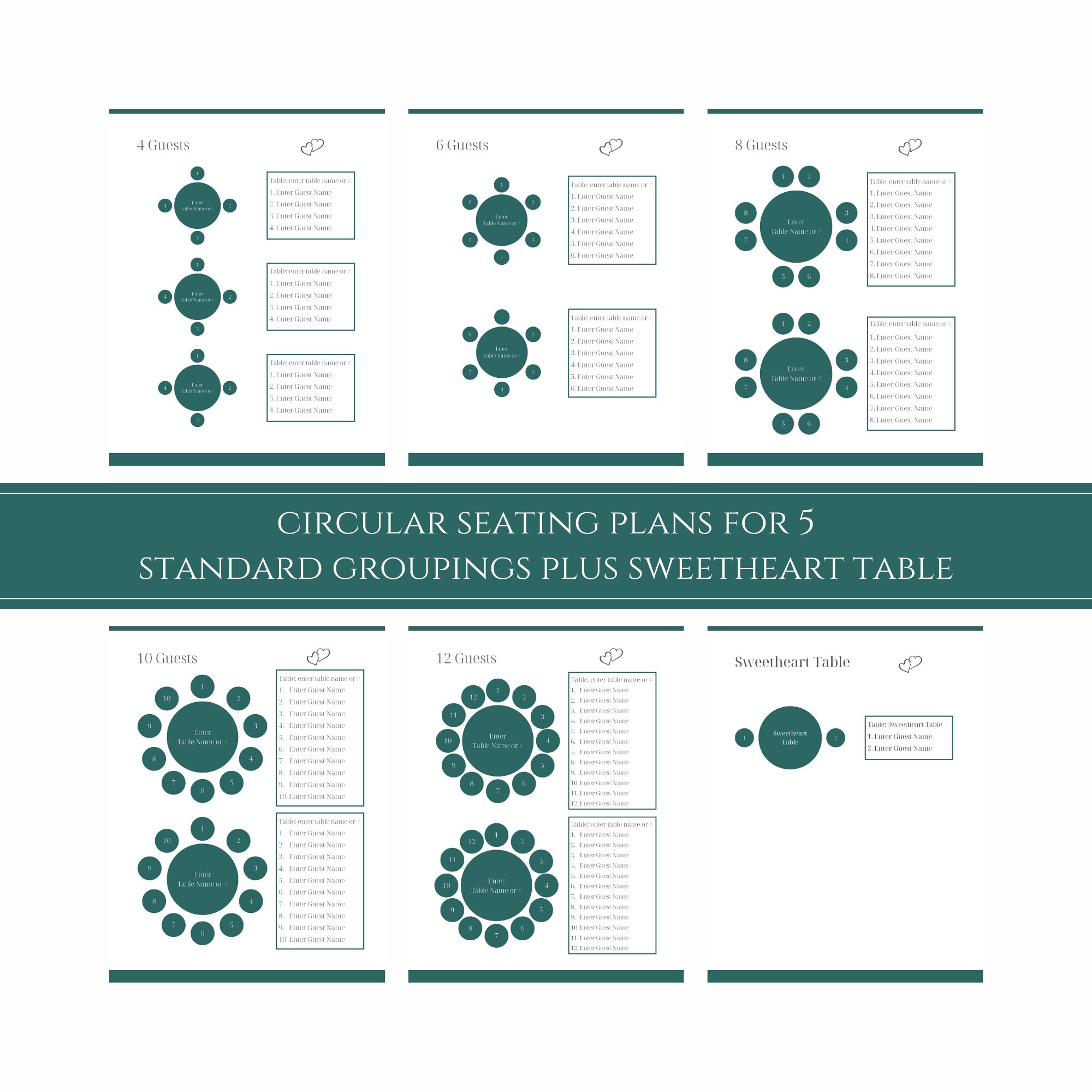 Editable Wedding Seating Chart Planner, Printable Seating Plan, Seating ...