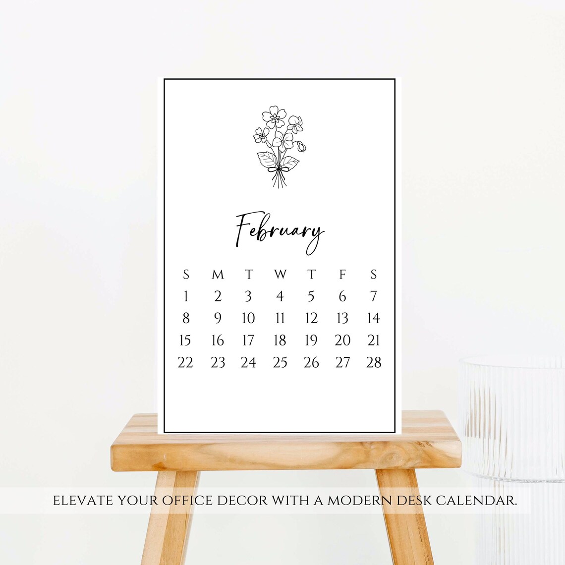 2026 Desk Calendar Template: Mini Easel Printable (canva Editable ...