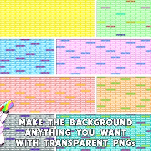 Unicorn Seamless Text Patterns Digital Paper Pack Repeating - Etsy