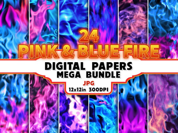 Abstract Blue Fire Wallpaper