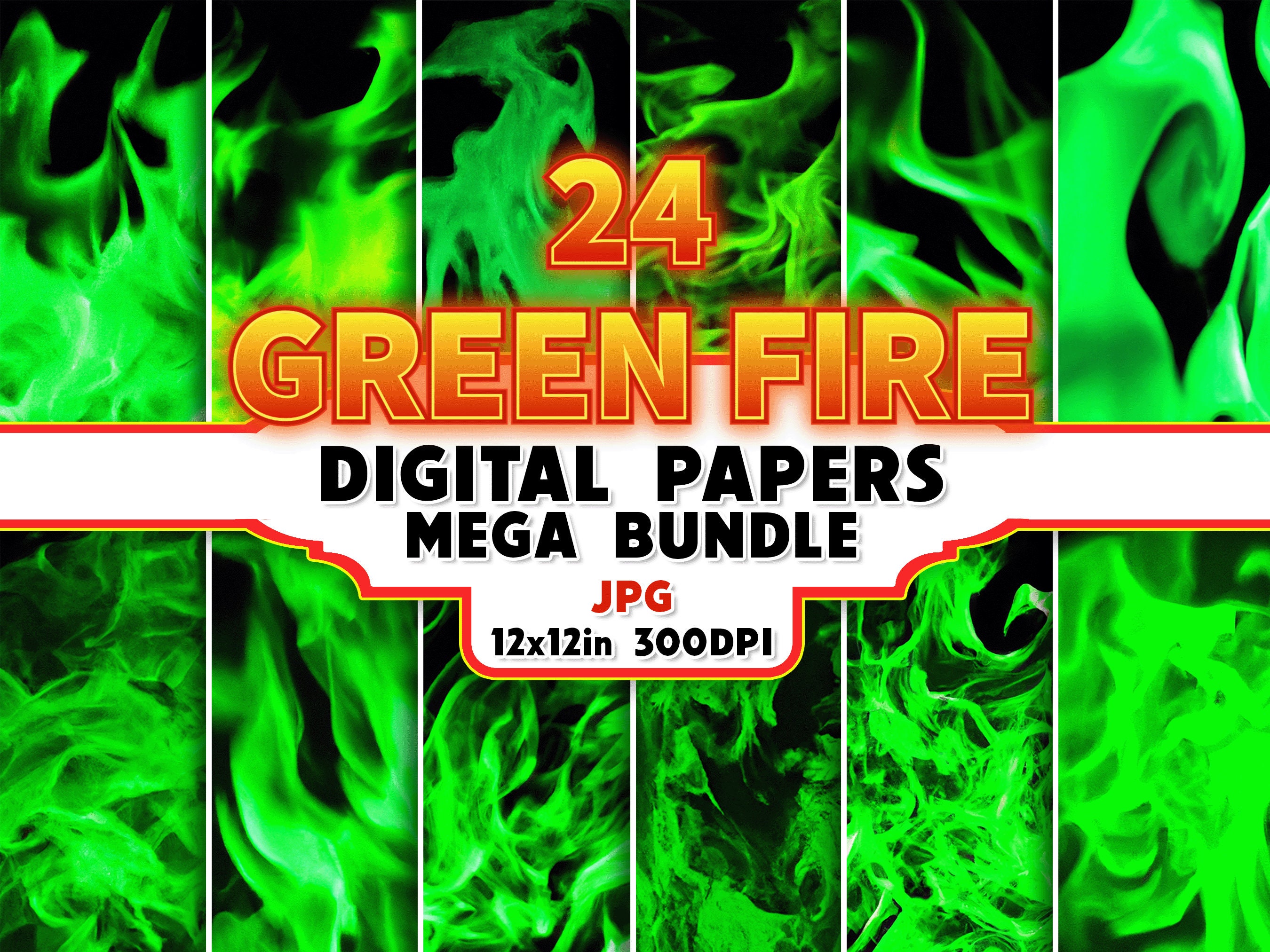 Green Flame Clipart
