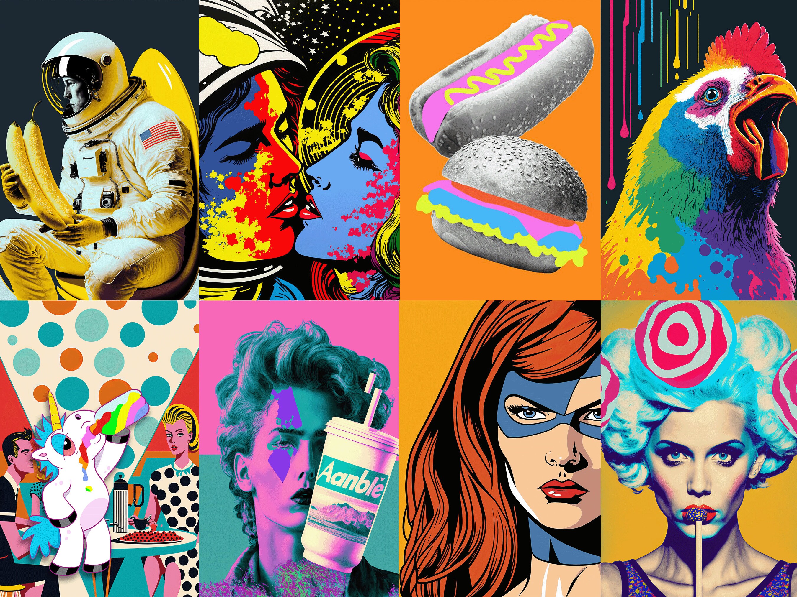 135 PCS Pop Art Wall Collage Kit 2 Pops Art Aesthetic Pop - Etsy