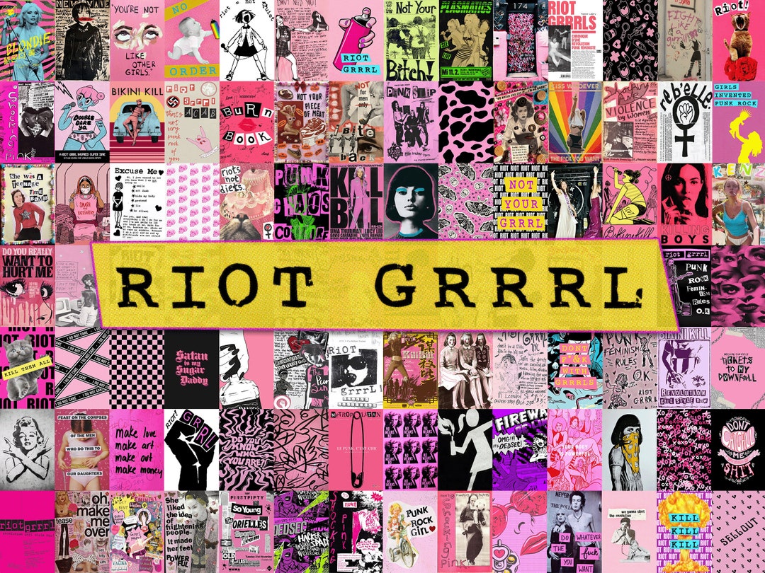 Riot Grrrl Wall Collage Kit 135 Pcs 90s Girl Punk Posters Etsy