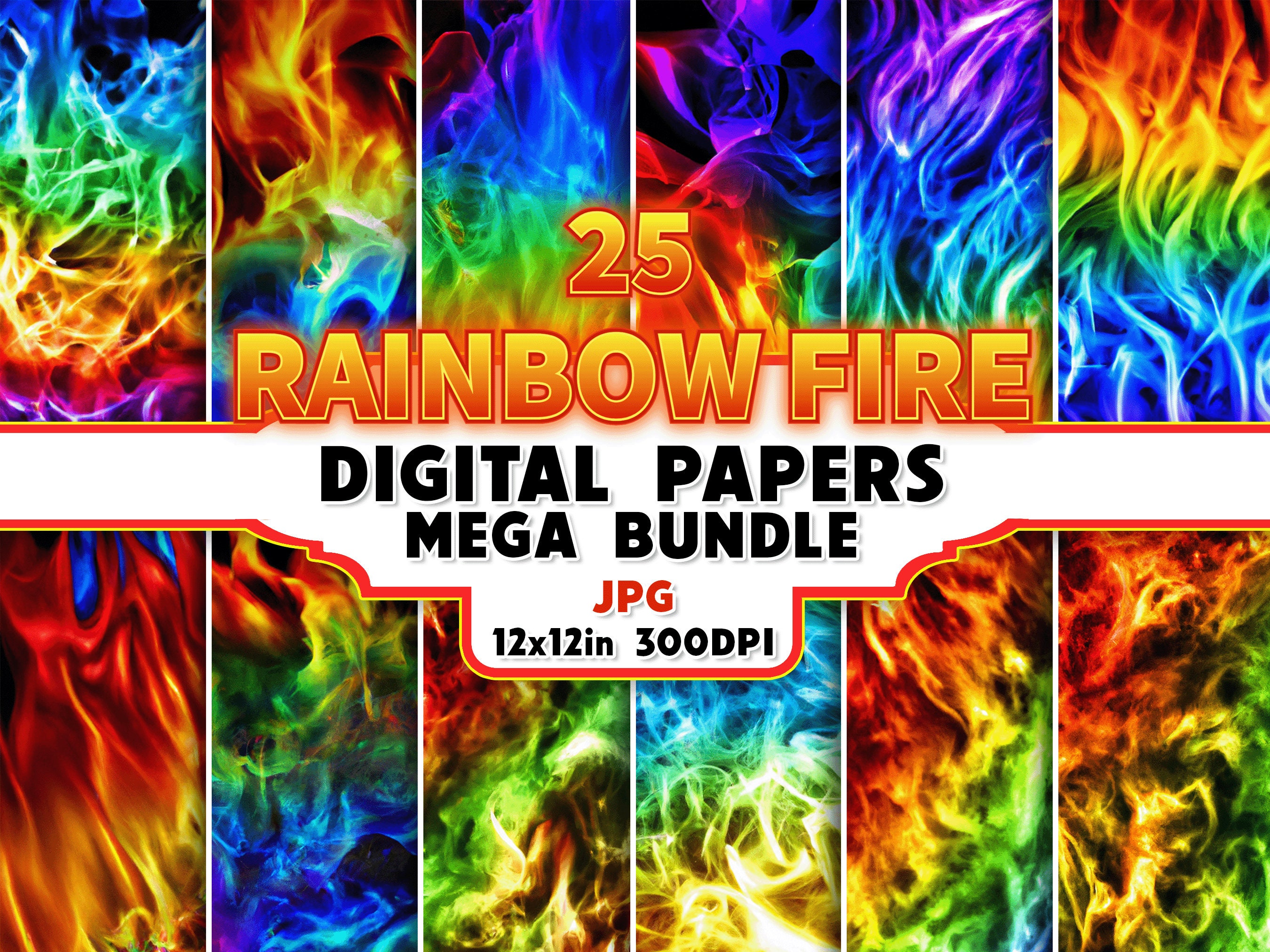 Fire Rainbow Wallpaper