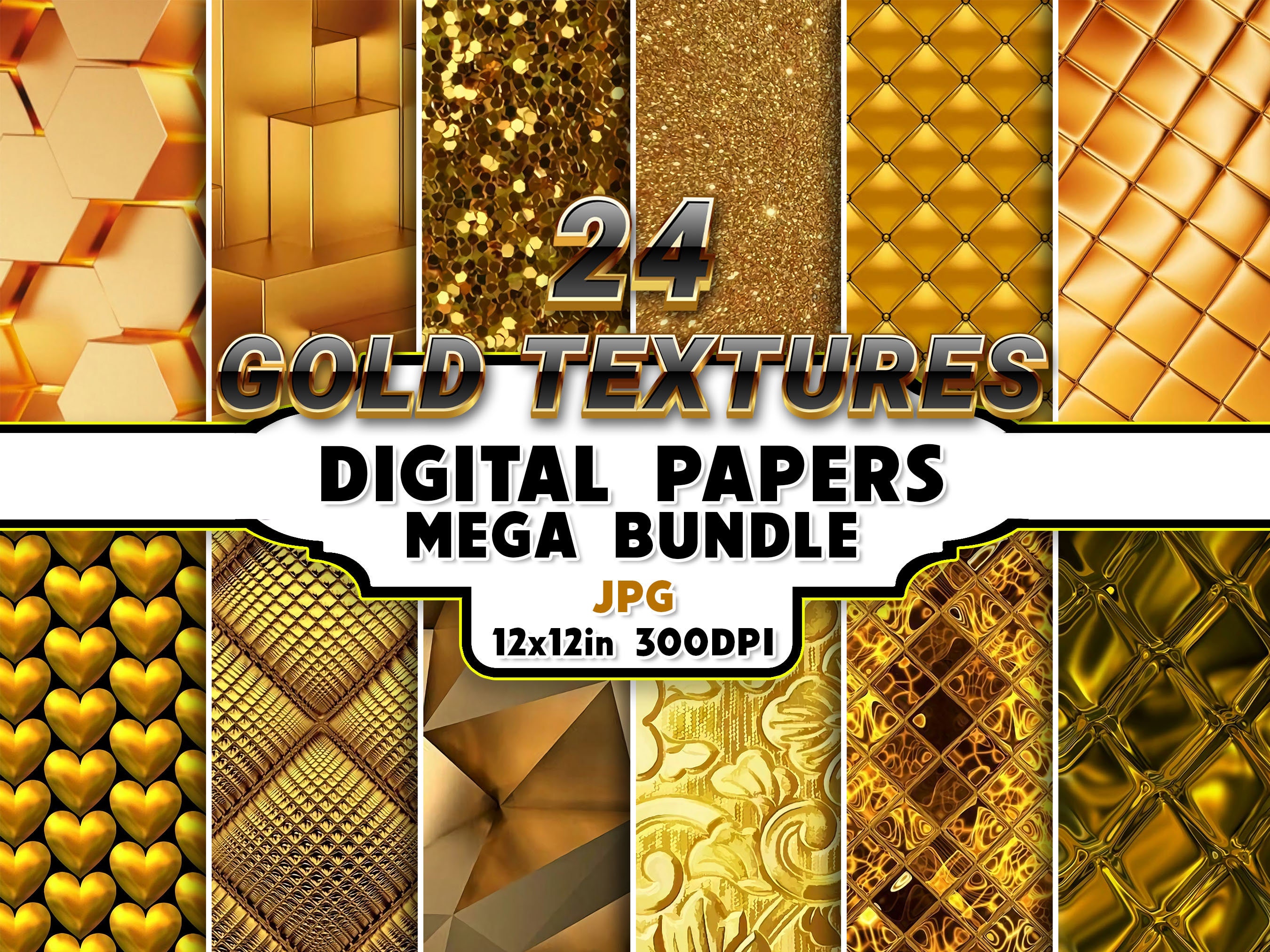Gold Textures Digital Paper Gold Wallpaper Gold Background - Etsy