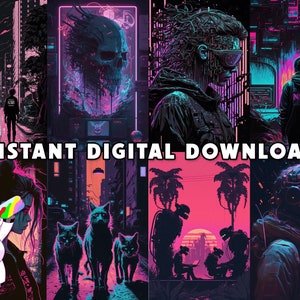 Dark Synth Wall Collage Kit 121 PCS Cyberpunk Aesthetic - Etsy