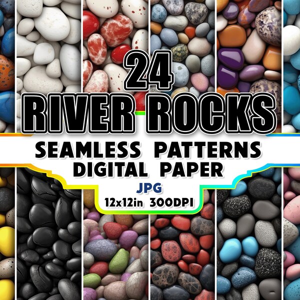 River Rock Wallpaper - Etsy