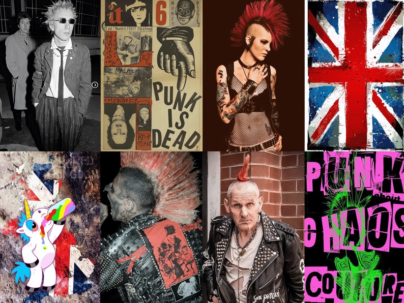 UK Punk Rock Wall Collage Kit 101 PCS Brit Punk Aesthetics - Etsy UK