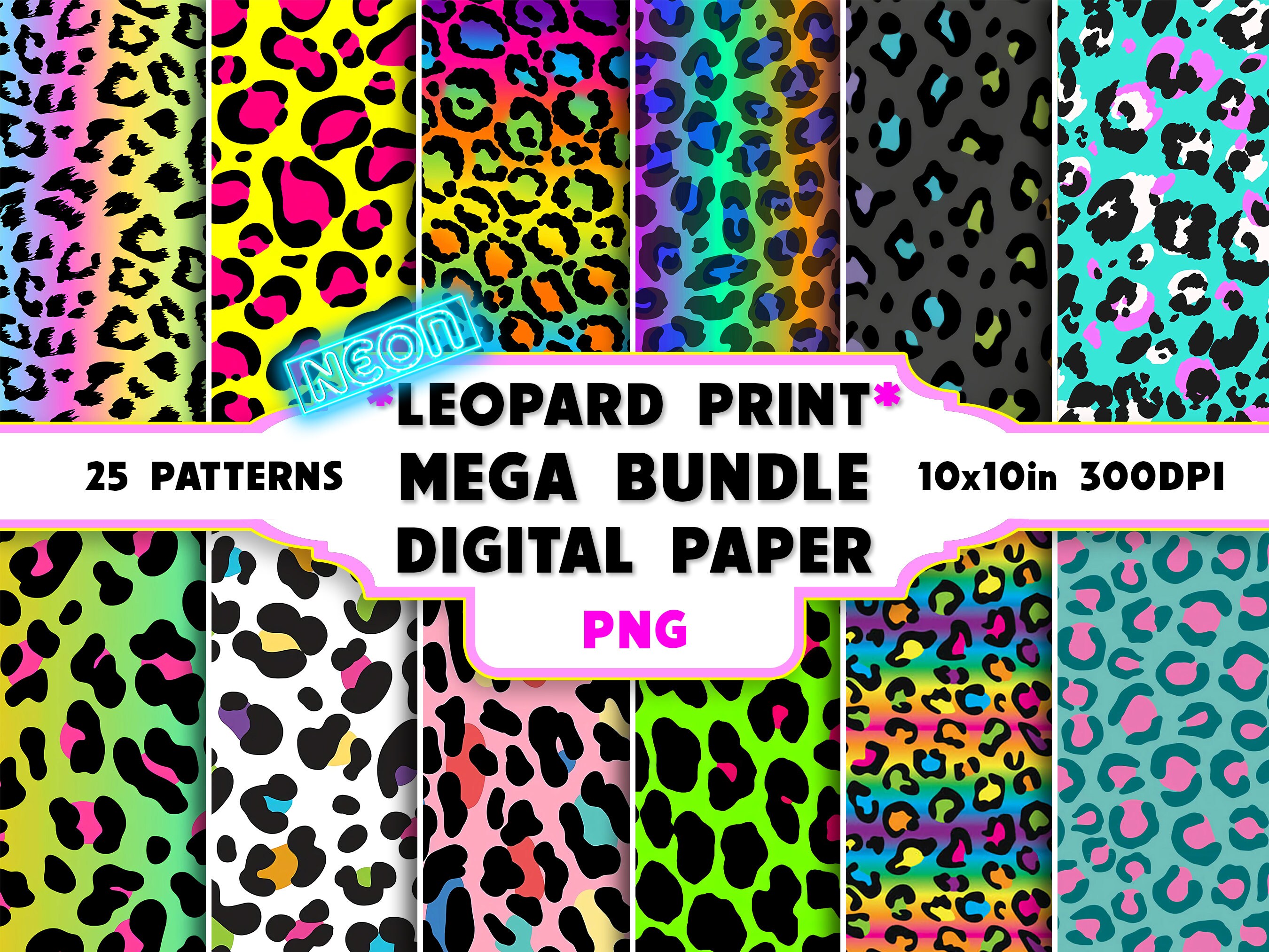 Colorful Cheetah Pattern