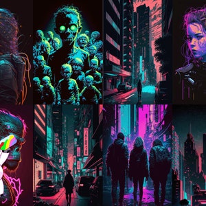 Dark Synth Wall Collage Kit 121 PCS Cyberpunk Aesthetic - Etsy