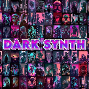 Dark Synth Wall Collage Kit 121 PCS Cyberpunk Aesthetic - Etsy