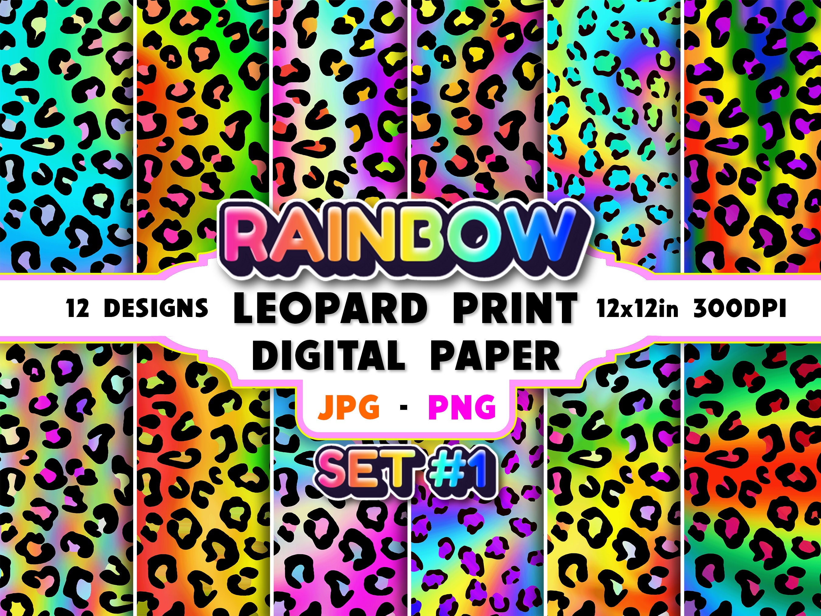 Colorful Leopard Print Wallpaper Hd