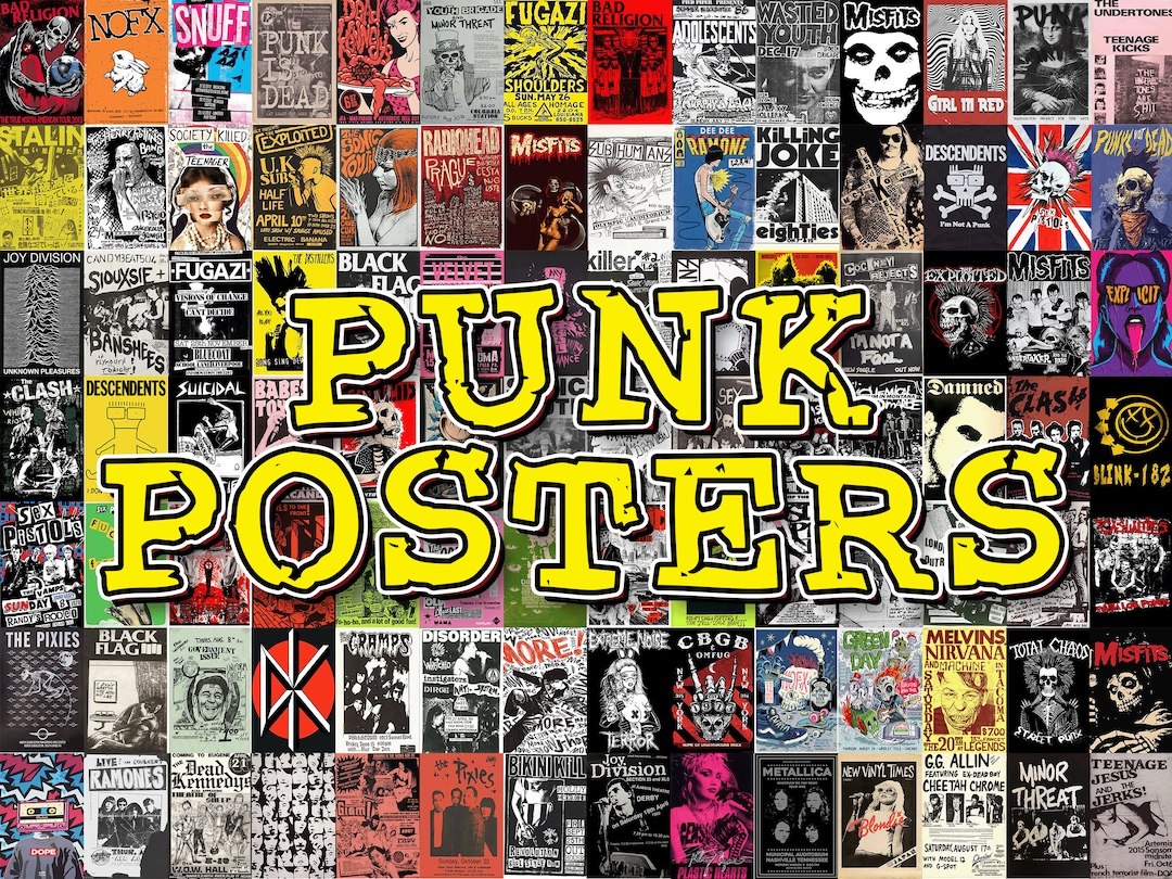 Punk Poster Wall Collage Kit 150 PCS Punk Rock Band Flyers - Etsy